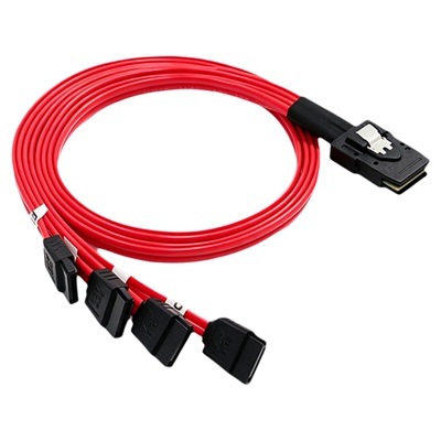 MINI SAS线8087转4 SATA 8643转接线6GB 1分4 sata硬盘扩展数据线