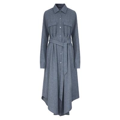 50%羊毛超显瘦收腰衬衫裙