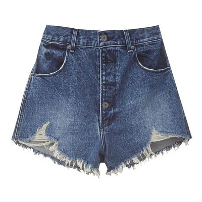 MOUSSY 春季休闲易搭破损毛边短款牛仔裤女028GSN11-0050