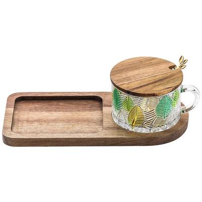 日式玻璃早餐杯一人食套装燕麦杯