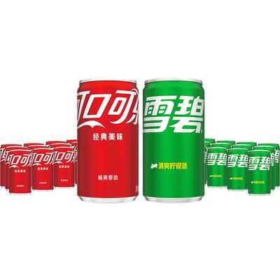 可口可乐+雪碧迷你罐碳酸饮料