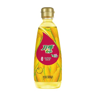 刀唛压榨玉米油500ml瓶装小瓶试用装非转基因家用烘焙食用植物油