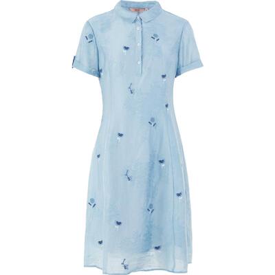 渔牌女装时尚高档绣花连衣裙女夏季2024新款气质收腰显瘦FGGB0061