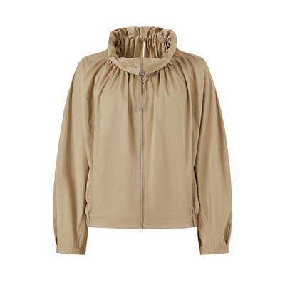 imm尹默羊皮纸色花苞领外套