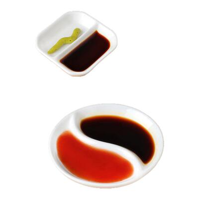 陶瓷蘸料小碟子商用分格调味碟