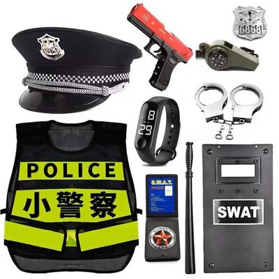 儿童小警玩具套装备头盔大盖帽小交警帽子过家家亲子道具男孩子