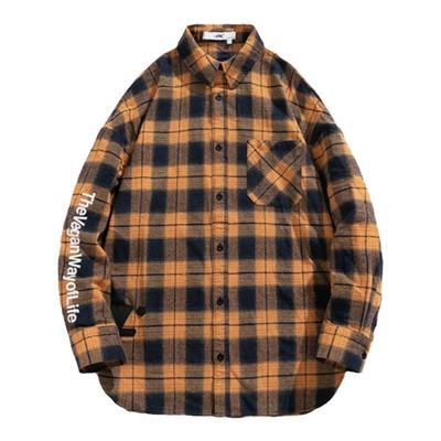 VWL经典LOGO全棉长袖格子衬衫