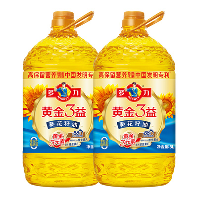 多力黄金三益葵花籽油5L*2瓶