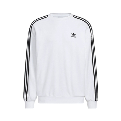 adidas阿迪达斯三叶草新款三条纹男运动宽松圆领卫衣套头衫KD1834