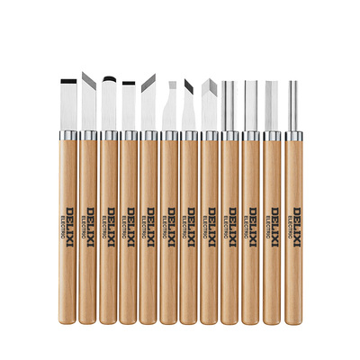 德力西雕刻刀手工篆刻刀硬木木头葫芦橄榄核木雕美工雕刻刀套装