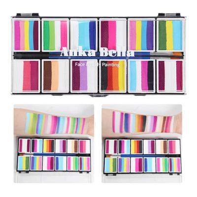 儿童面部彩绘专用彩绘水性彩AnkaBella颜料高级-12色盘独家时尚款