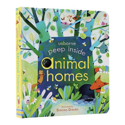 动物之家纸板翻翻书英文原版