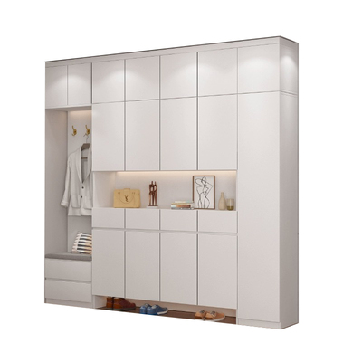 鞋柜玄关柜一体可调节实木