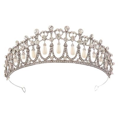 包邮皇冠戴安娜珍珠吊坠高贵发箍