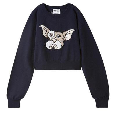 SNIDEL圆领刺绣针织衫