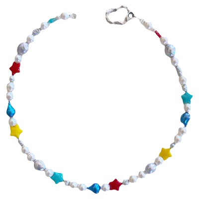 XTASTE Ian Charms美国轻奢小众项链 彩色串珠珍珠项链手链GD同款