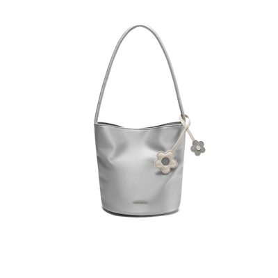 百丽包包女夏季新款商场时尚简约休闲单肩手提水桶包X7304BX5