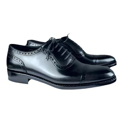 固特异小牛皮英伦三接头牛津鞋男