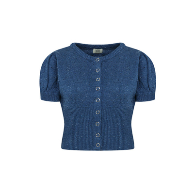 Letterfrommoon泡泡袖针织开衫