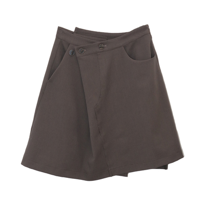 毛边剪裁不对称拼接错位半身裙