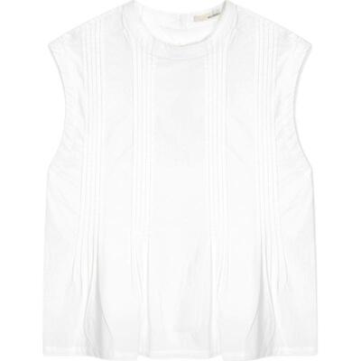 BUCH WEAR衬衫女2025夏季新款通勤休闲含棉纯色无袖上衣498646