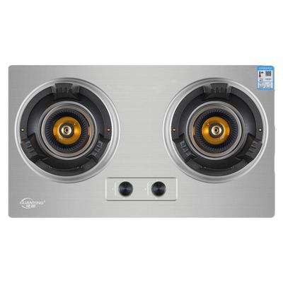 GUANYING不锈钢猛火灶天然气灶嵌入式燃气灶双灶家用液化煤气灶台