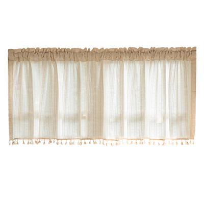 透光不透人棉麻纱帘日式免打孔