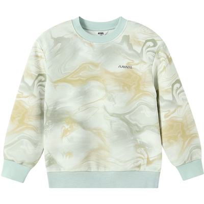 【商场同款】安奈儿童装男童圆领长袖卫衣冬新款加绒AB541359