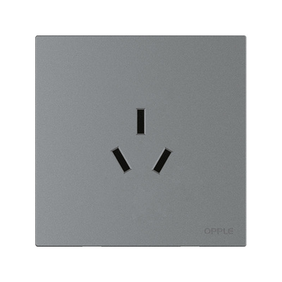 开关插座无框大面板86家用USB斜五孔墙壁网线16A空调W80悦颜灰