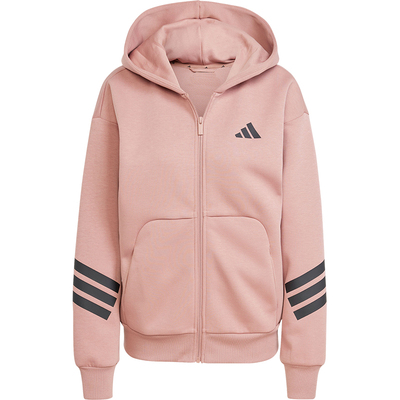 Adidas/阿迪达斯正品新款女士运动针织连帽夹克外套JE0177