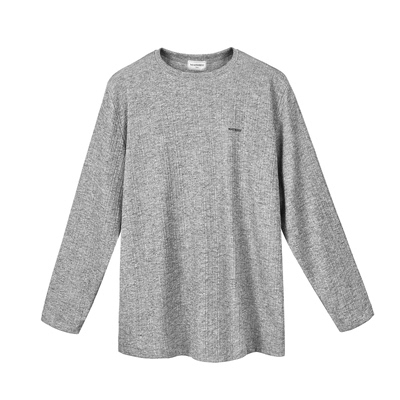 圆领宽松长袖T恤女慵懒风上衣