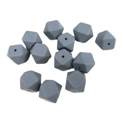 硅胶婴儿几何八角珠六边形咬咬珠