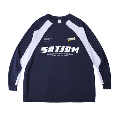 Satjdm拼接撞色训练长袖