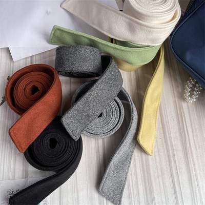 双面呢羊绒大衣腰带秋冬呢子外套绑带蝴蝶结打结毛呢送扣子配件女