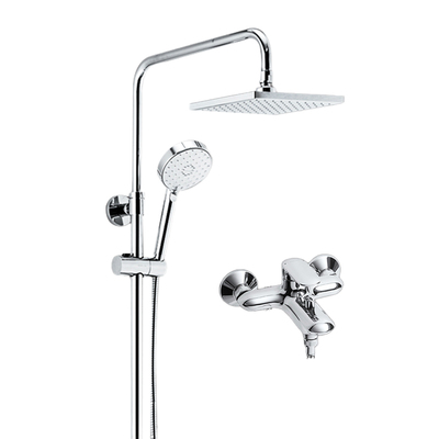 科勒花洒三出水淋浴柱套装77365