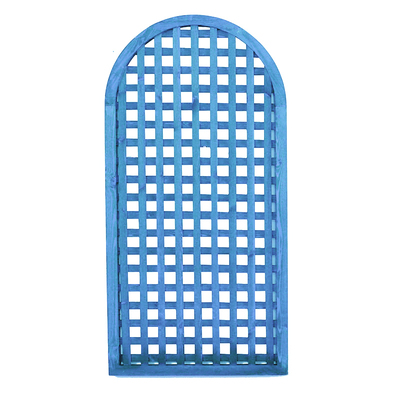 围墙室外弧形网格露台防腐木栅栏