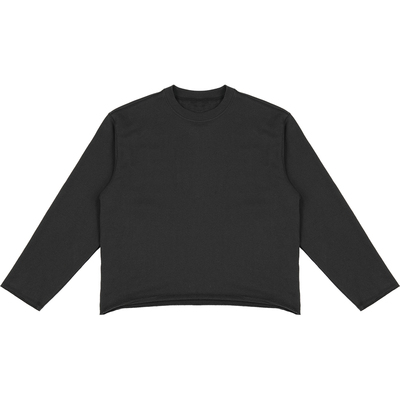 O3PARK新款复古毛边短款卫衣