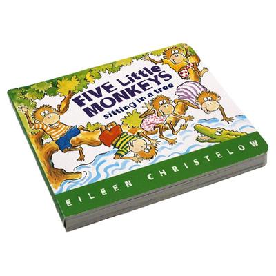 五只小猴子坐在树上纸板书