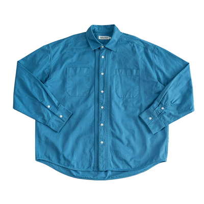 BAGGGGY大码弧形下摆两袋衬衫