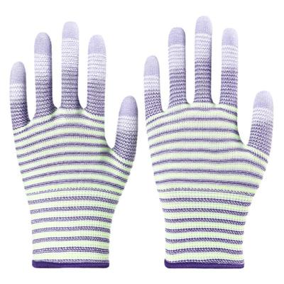 PU尼龙涂指涂掌防静电劳保手套薄