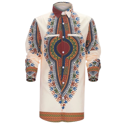 2025非洲民族风衬衫宽松印花长衫