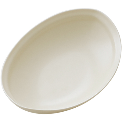 WENSHUO奶油日式陶瓷椭圆船盘