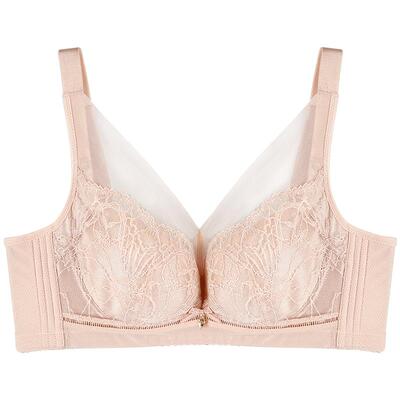 好波内衣女大胸显小胸罩软钢圈收副乳桑蚕丝内里舒适胸罩HW2410
