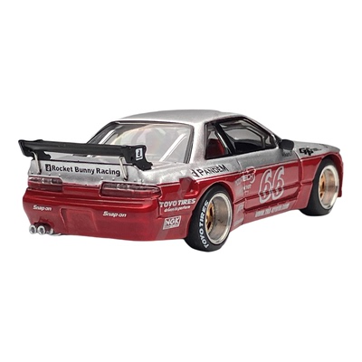 现货 POPRACE 1:64 尼桑 PANDEM SILVIA S13 #66 开盖合金车模