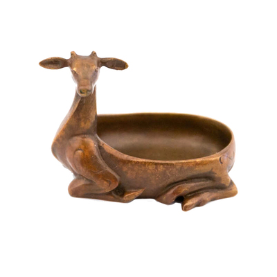 无角铜鹿镇纸笔掭笔搁启明老师