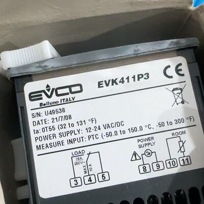意大利EVCO温控器EVK411P3，全新原装。12-24V议价
