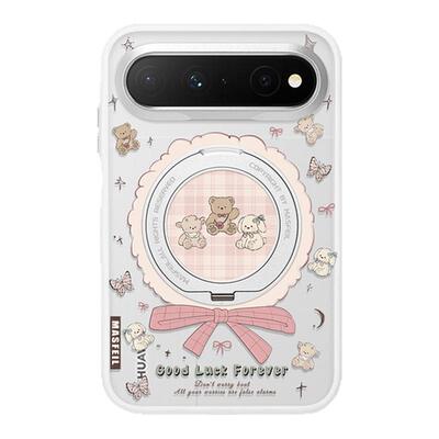 MASFEIL× 布偶心事适用华为PuraXView手机壳磁吸带支架新款阔直板Pura X View全包保护套防摔女可爱半透明