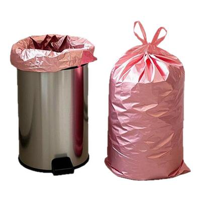 大号60x70手提垃圾袋加厚背心厨房商用粉色中号办公室20L30升桶用