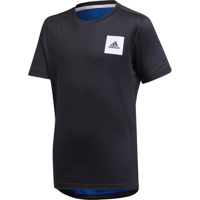 Adidas/阿迪达斯正品夏季新款大童宽松透气运动短袖T恤GE0537