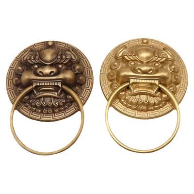 纯铜兽头门环狮子头虎头麒麟拉手